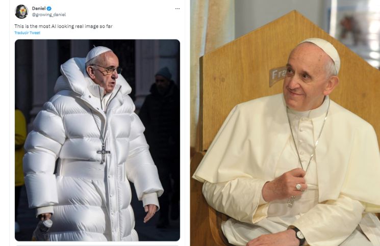 “Fotos” del Papa Francisco hechas con inteligencia artificial se hacen ...